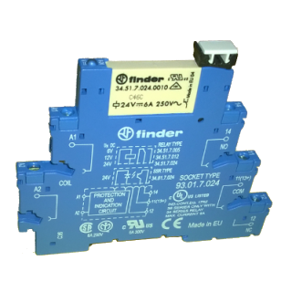 DIN rail Relay 24V 6A | Soprolec